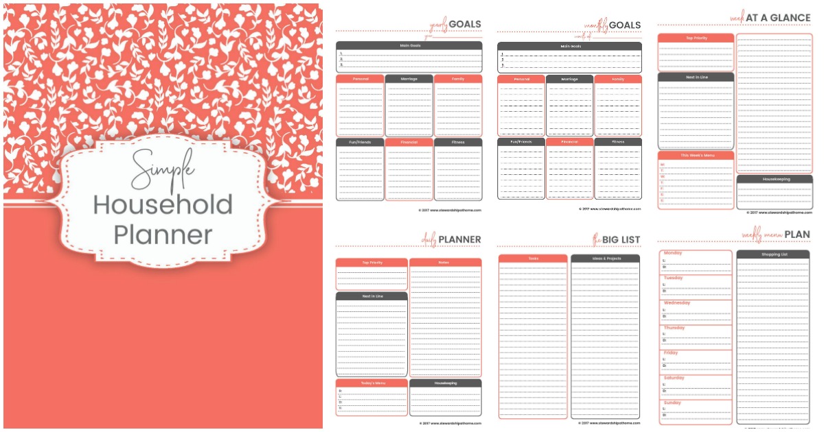 DIY Simple Household Planner | Stewardship at Home